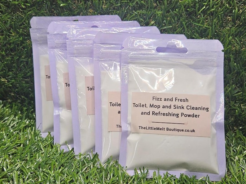 5 X Packs Fizz and Fresh Toilet, Mop & Sink Refreshening Powder Shot ...