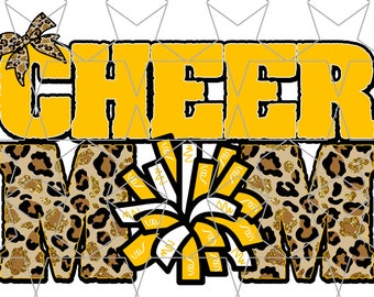Yellow Cheer Megaphone PNG Cheerleading Design Png Pom Pom Png Hair Bow ...
