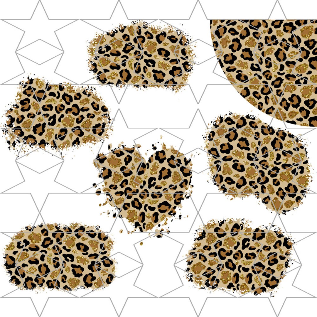 Leopard Print Patches PNG Cheetah Patches Png Distressed Sleeve Patch ...