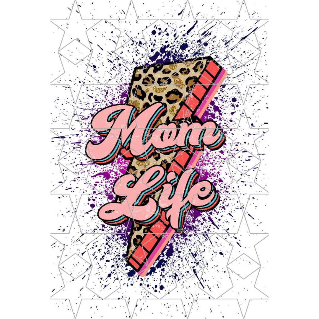 Mom Life Cheetah Lightning Bolt Png Mom Life Leopard Bolt Png ...