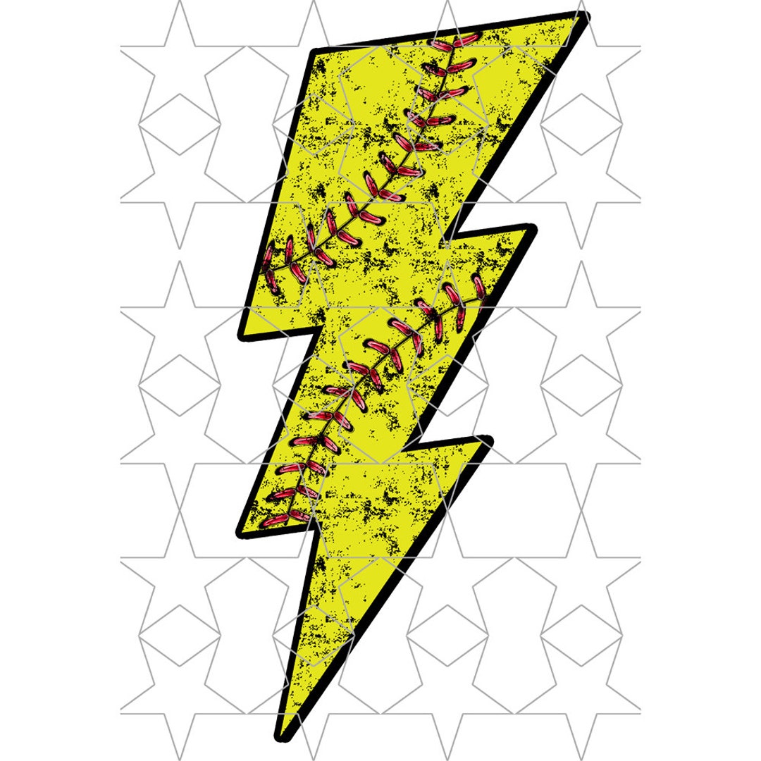 Game Day Softball Lightning Bolt Png Sublimation PNG Softball Retro ...