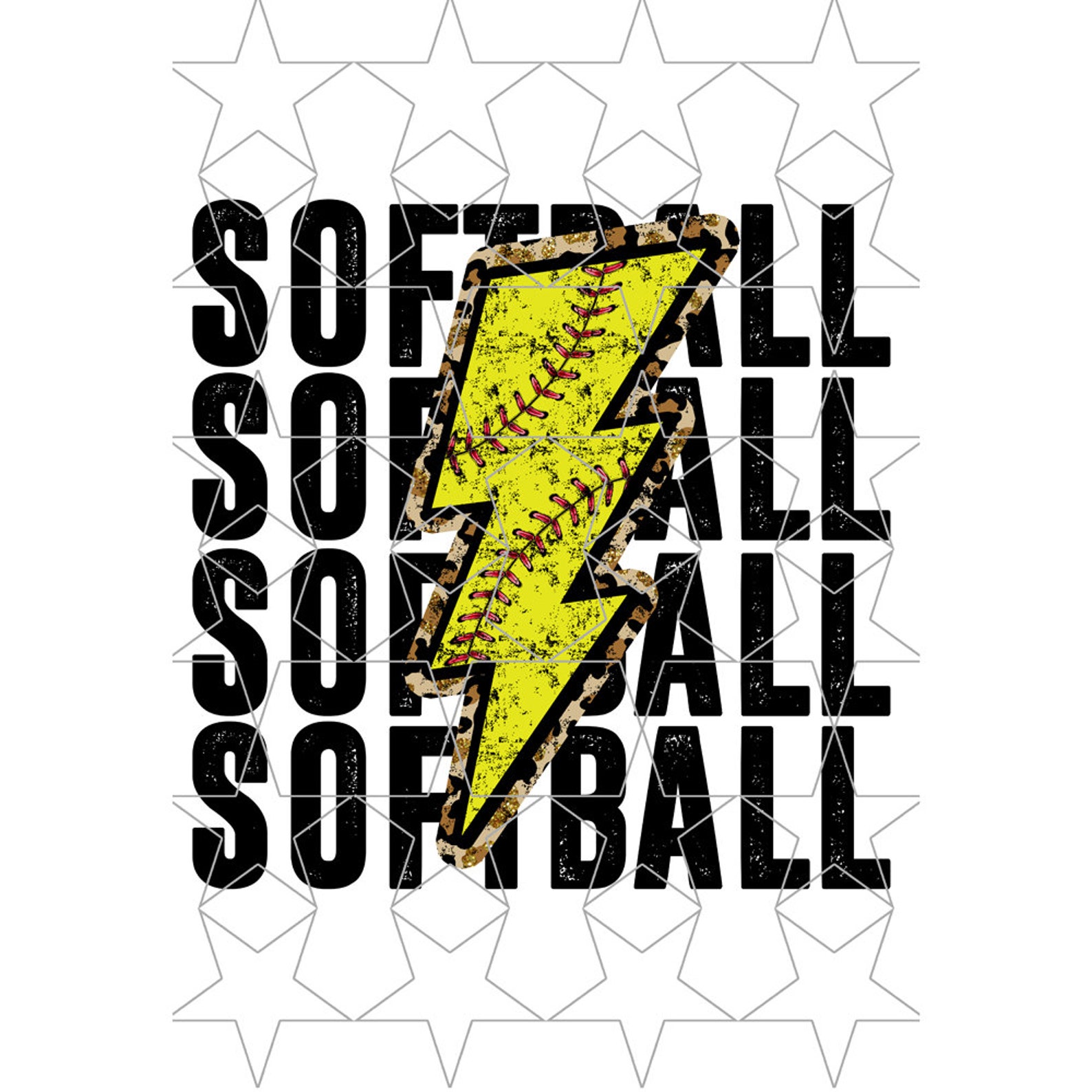 Game Day Softball Lightning Bolt Png Cheetah Png Leopard - Etsy