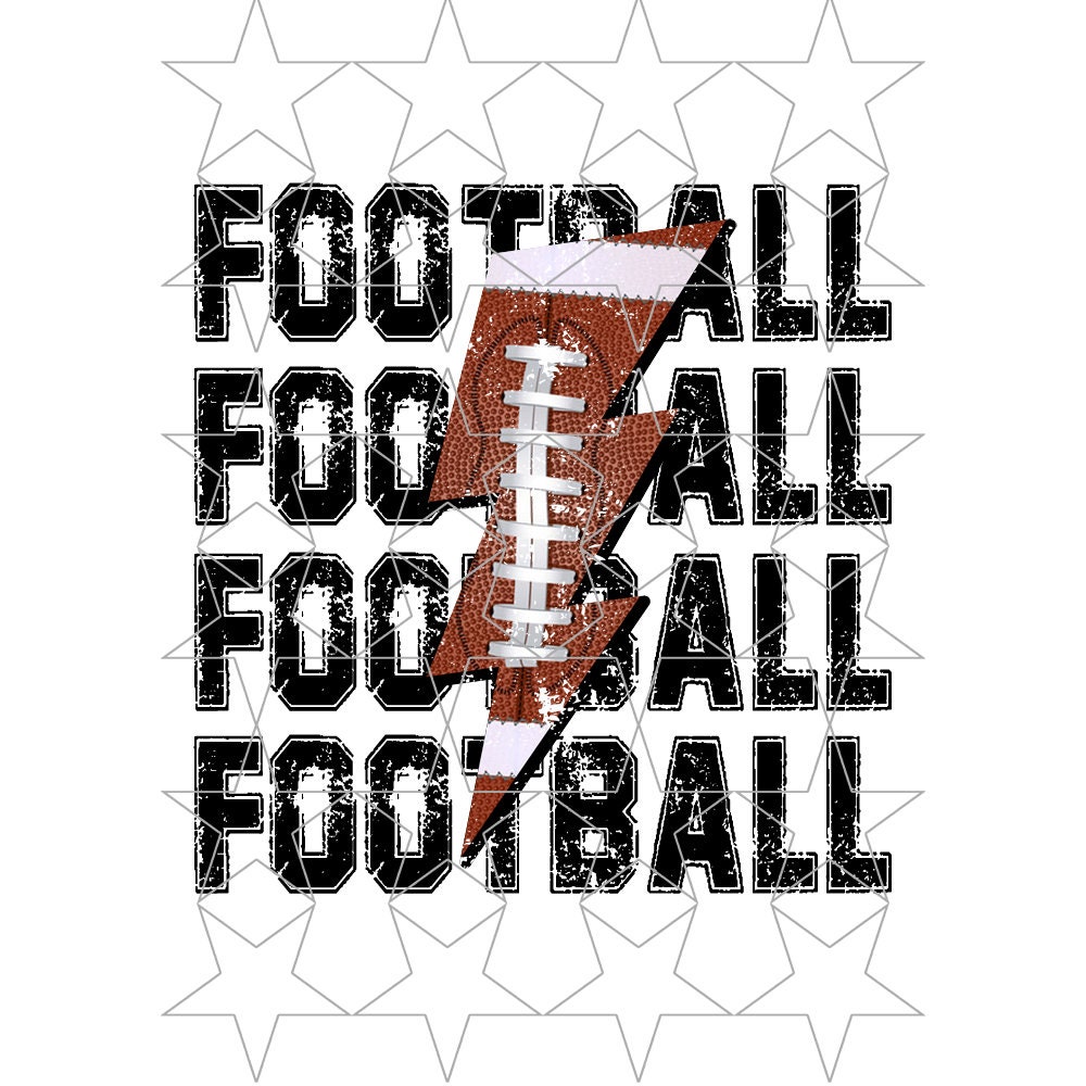 Día del juego fútbol Relámpago Png Sublimación PNG Fútbol retro Fútbol ...