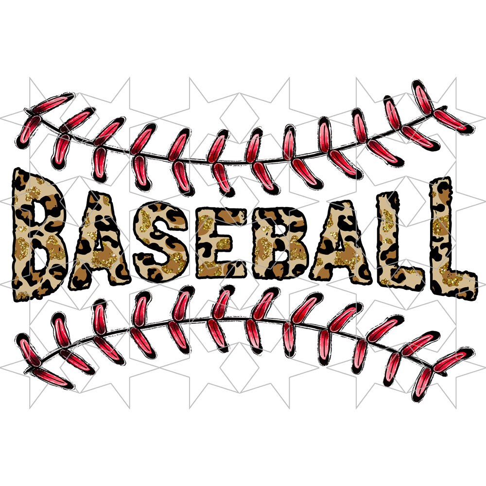 Leopard Baseball Png Sublimation PNG Sports Cheetah Baseball Retro ...