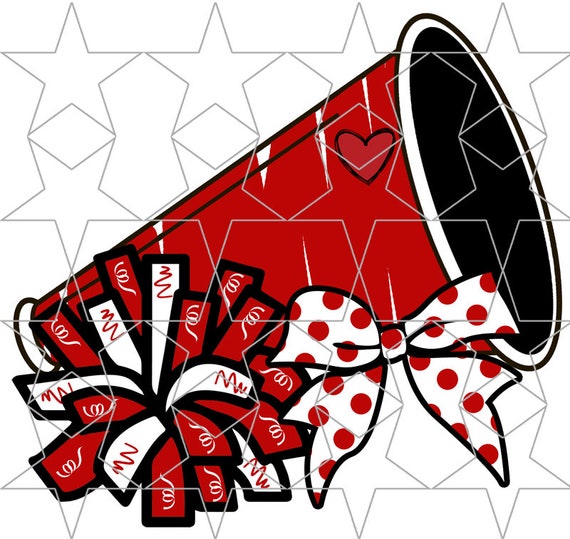 Red Cheer Megaphone PNG Cheerleading Design Png Pom Pom Png - Etsy