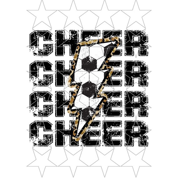 Cheer Soccer Lightning Bolt Png Cheetah Png Leopard - Etsy