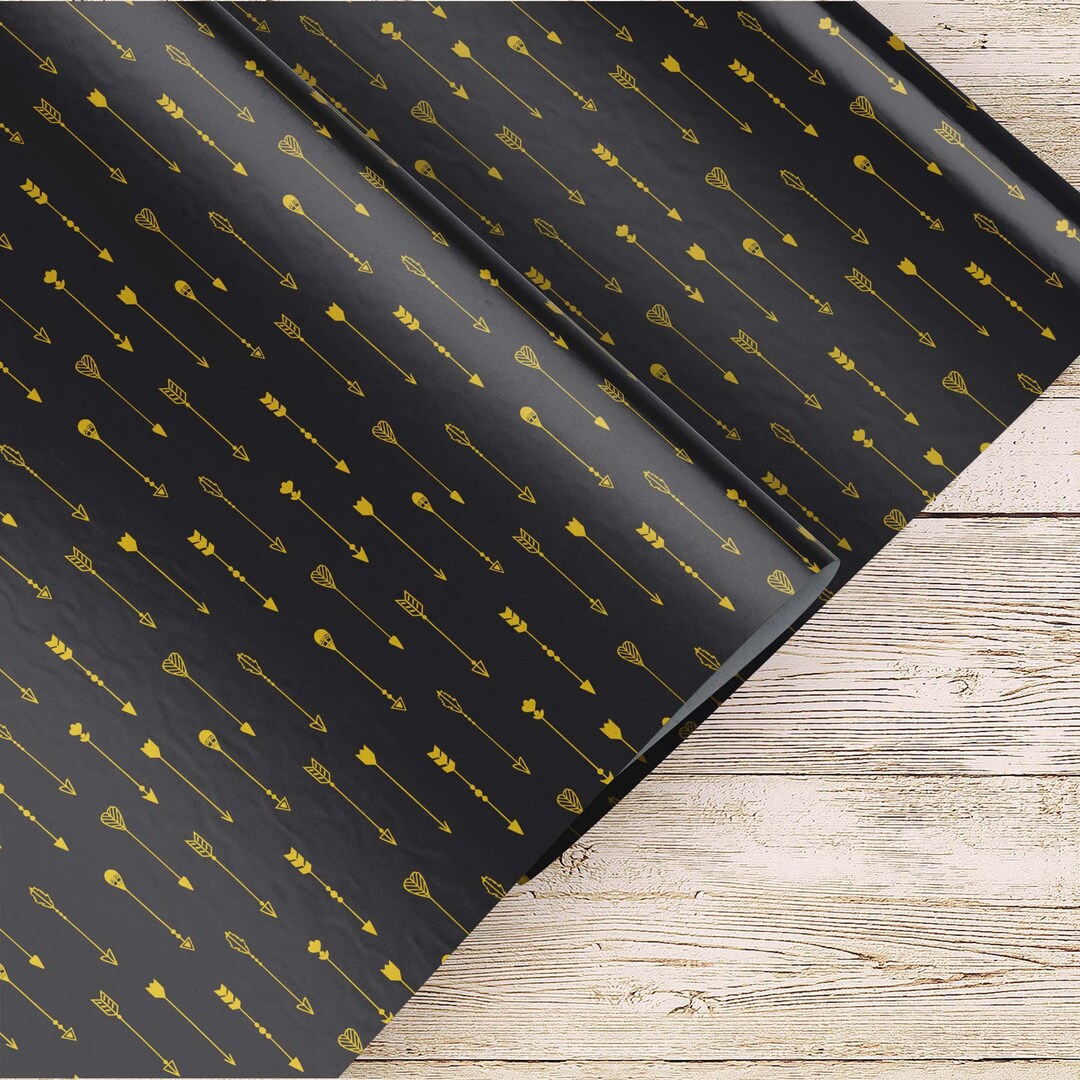 Gold Arrow Wrapping Paper | Luxury Gift Wrap | Birthday Gift Wrap ...