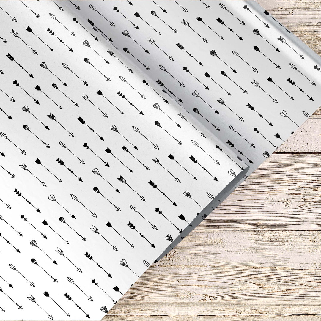 Black and White Arrow Wrapping Paper | Luxury Gift Wrap | Birthday Gift ...