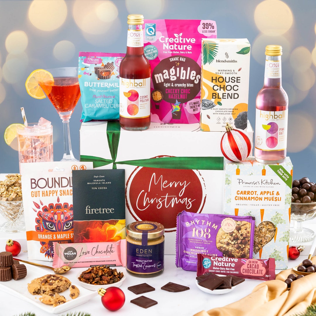 Christmas Vegan Hamper, Selection of Christmas Chocolate and Dairy Free ...