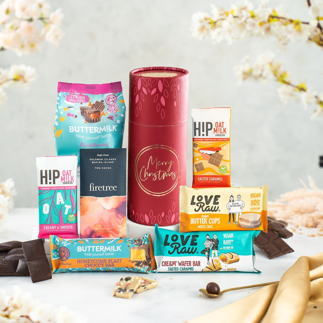 Christmas Chocolate Vegan Hamper, Ideal Stocking Filler or Letterbox ...