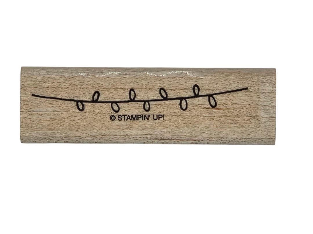 Stampin' up Wood Mounted Rubber Stamp, String of Lights, 0.625 in by 2. ...