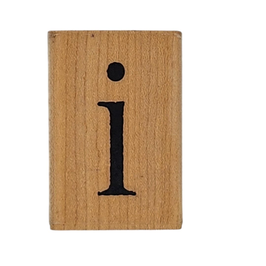 Dashwood Font Lowercase Letter I Wood Mounted Rubber Stamp ...