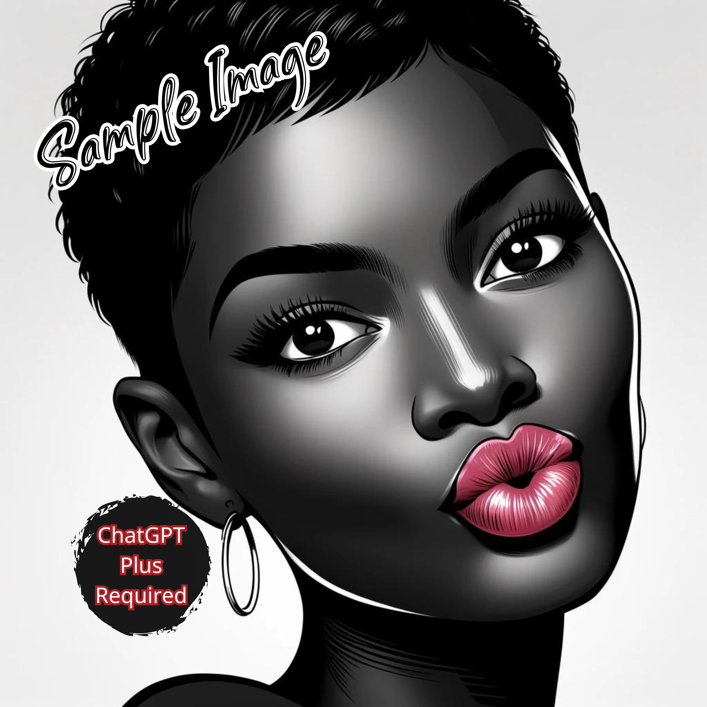 Chatgpt Color Pop Portraits Custom GPT Unique Black & White African ...