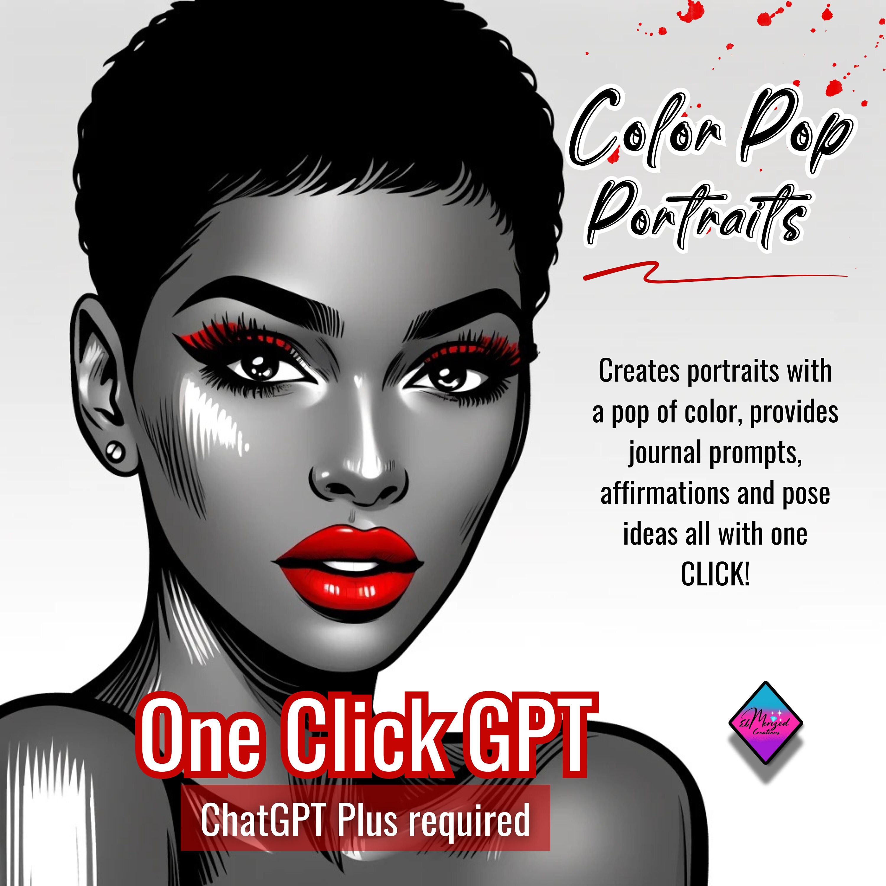 Chatgpt Color Pop Portraits Custom GPT Unique Black & White African ...