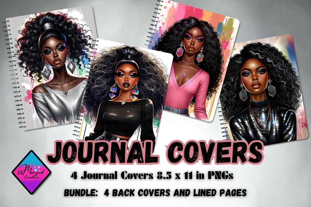 Digital Journal Covers Bundle | Printable | PNG | African American ...