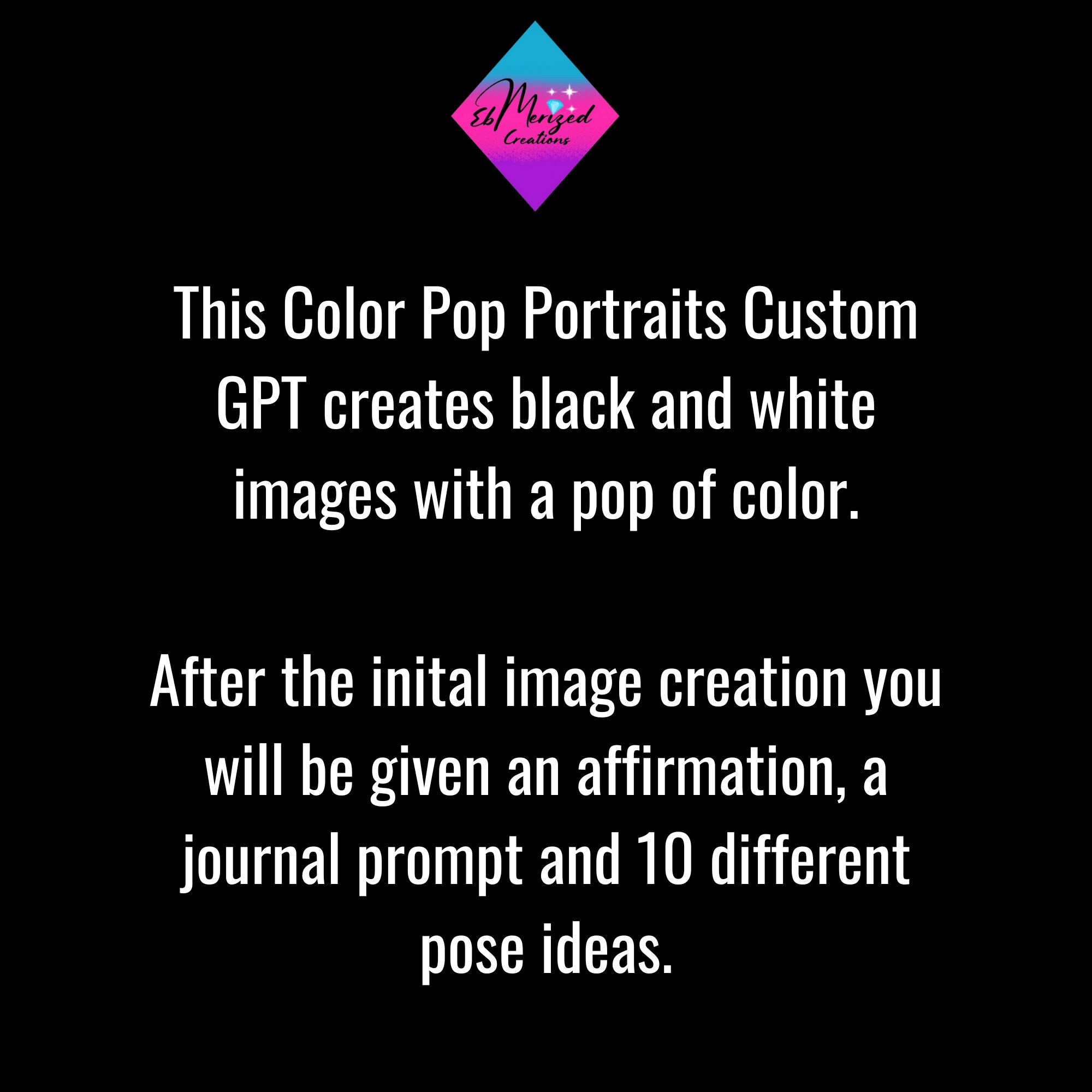 Chatgpt Color Pop Portraits Custom GPT Unique Black & White African ...