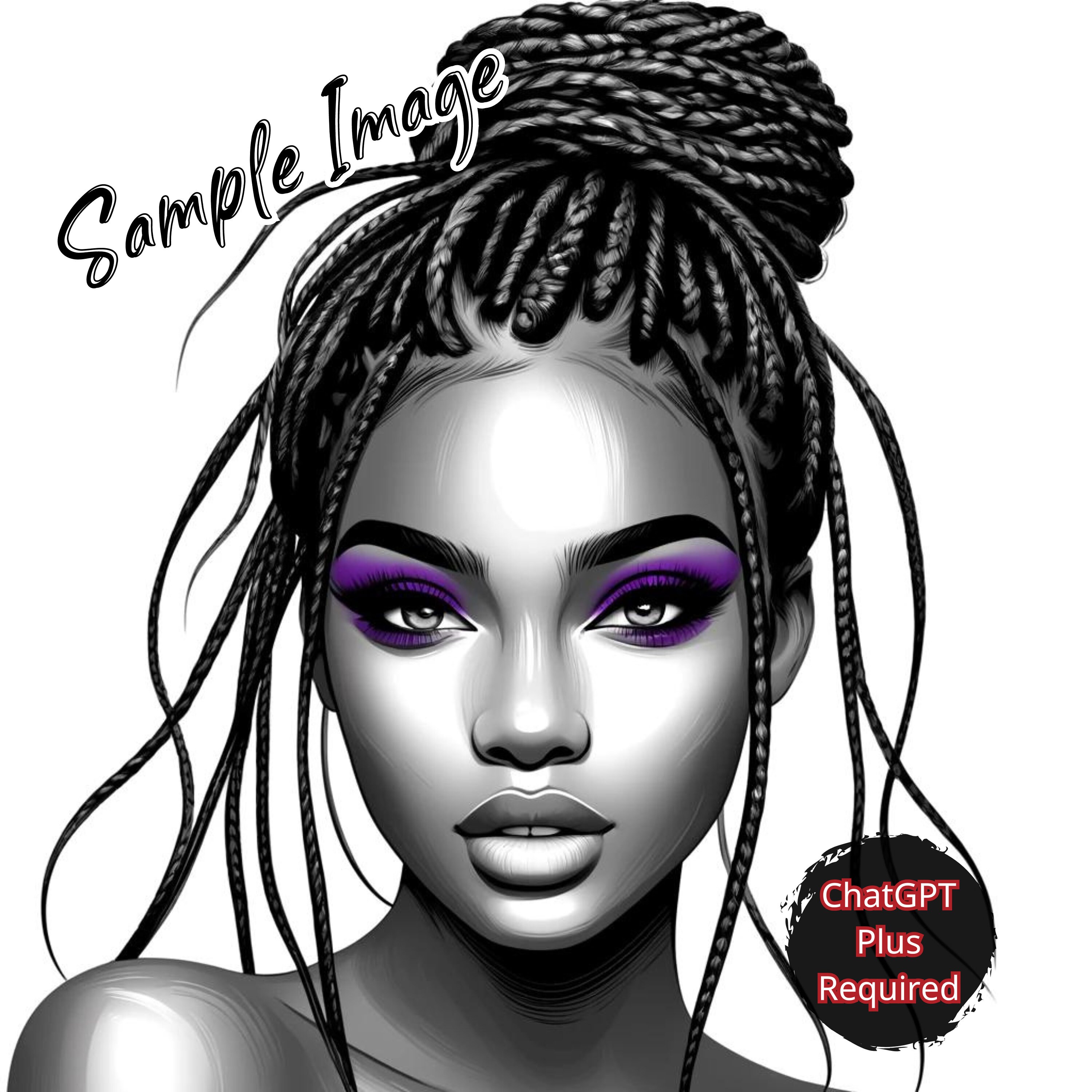 Chatgpt Color Pop Portraits Custom GPT Unique Black & White African ...
