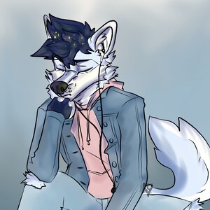 Coloured and Shaded Half Body Furry Commission - Etsy