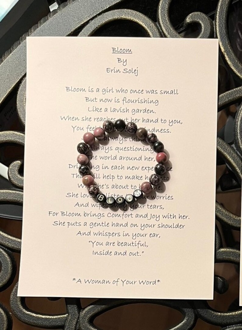 Customized Bracelet and Poem - Etsy