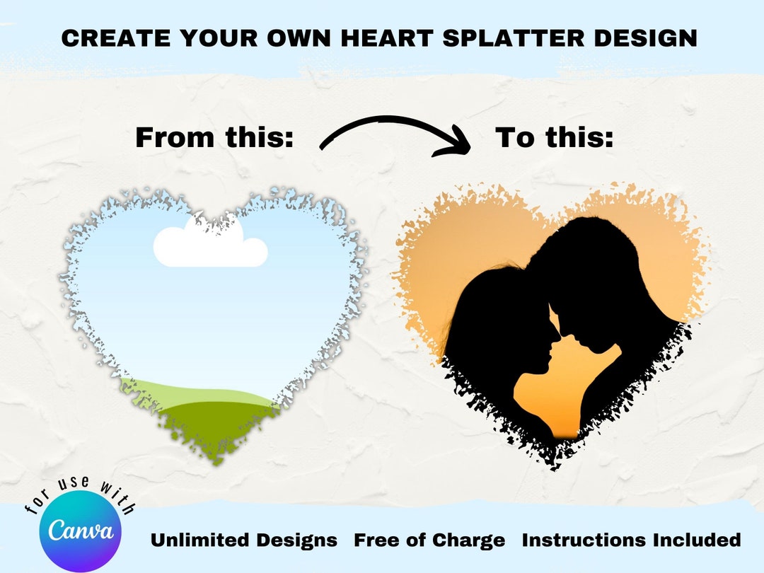 HEART SPLATTER SMART Mockup to Fill With Your Own Photo/video/design on ...