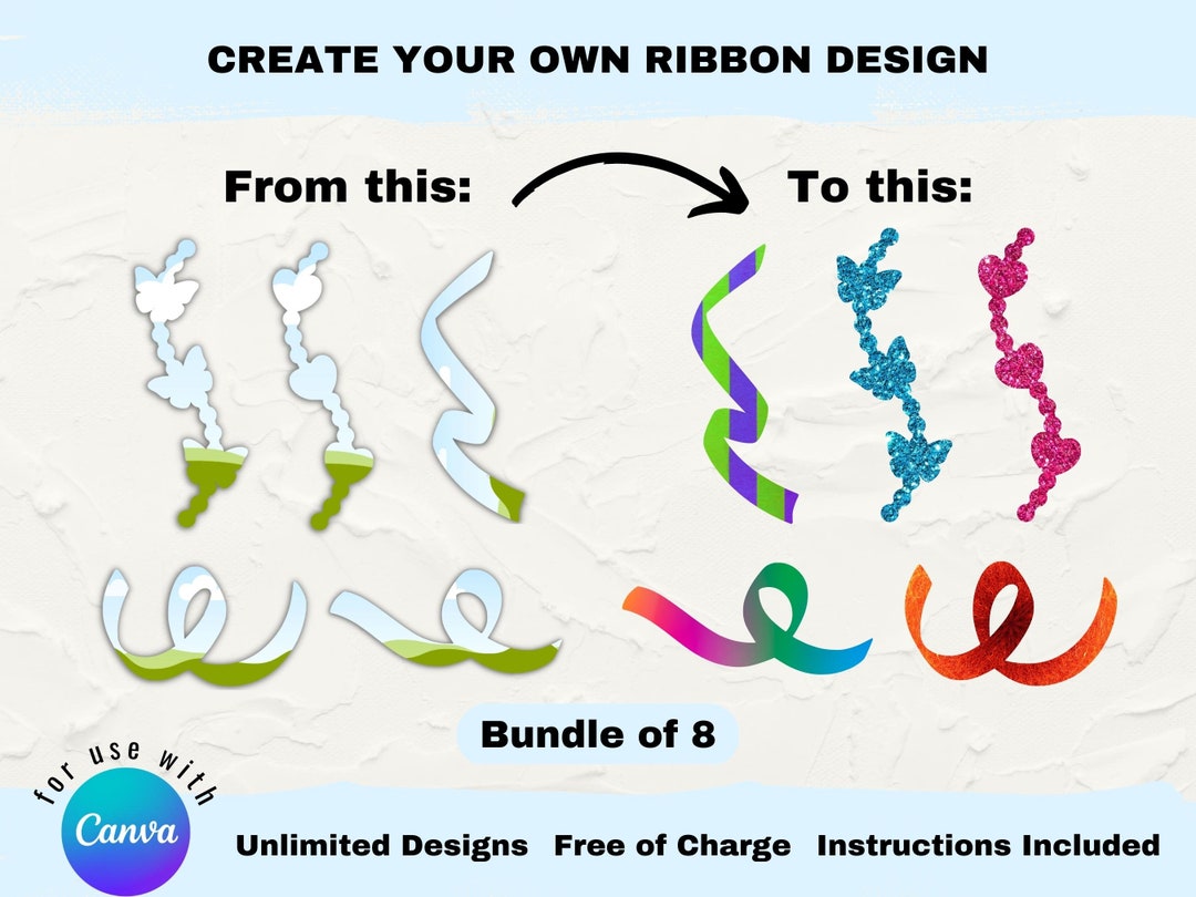 Ribbon Canva Mockup Bundle: Drag & Drop Photo/video Frame (digital ...