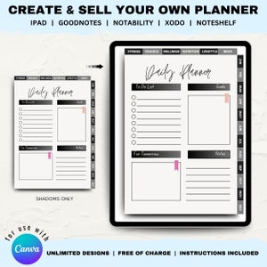 Planner Template: Hyperlinked Digital Planner CANVA Template for Ipad ...