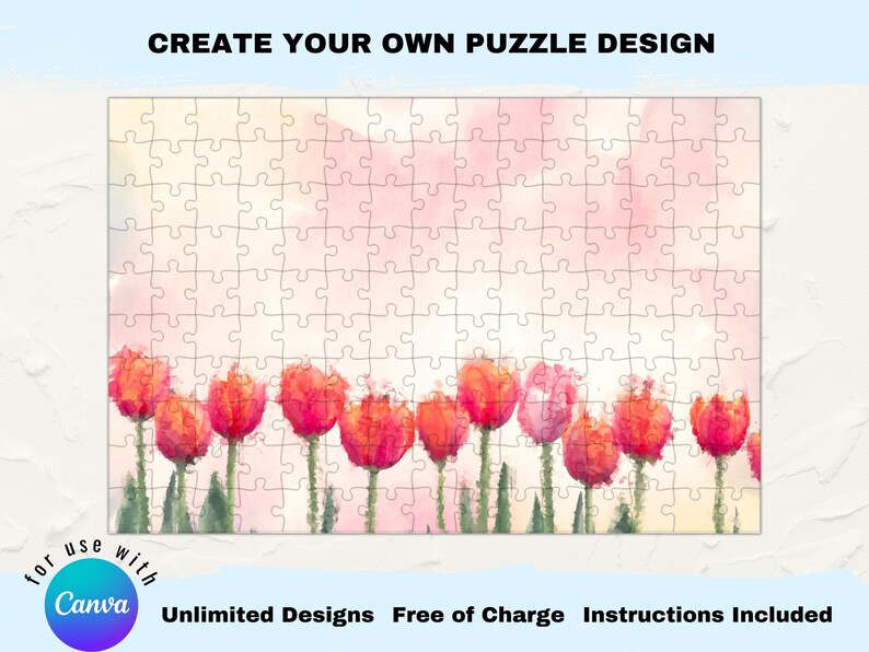 PUZZLE SMART MOCKUP to Fill With Your Photo/video/design on Canva, Easy ...
