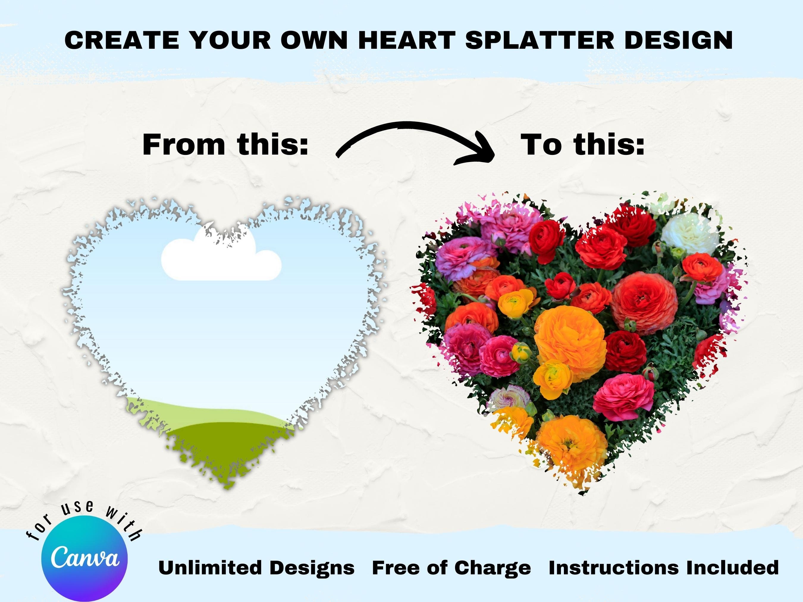 HEART SPLATTER SMART Mockup to Fill With Your Own Photo/video/design on ...