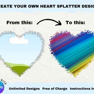 HEART SPLATTER SMART Mockup to Fill With Your Own Photo/video/design on ...