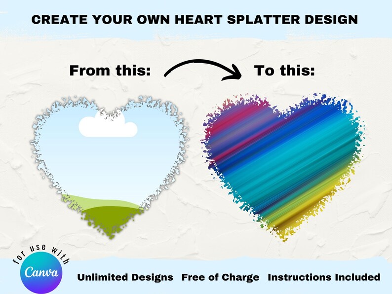 HEART SPLATTER SMART Mockup to Fill With Your Own Photo/video/design on ...