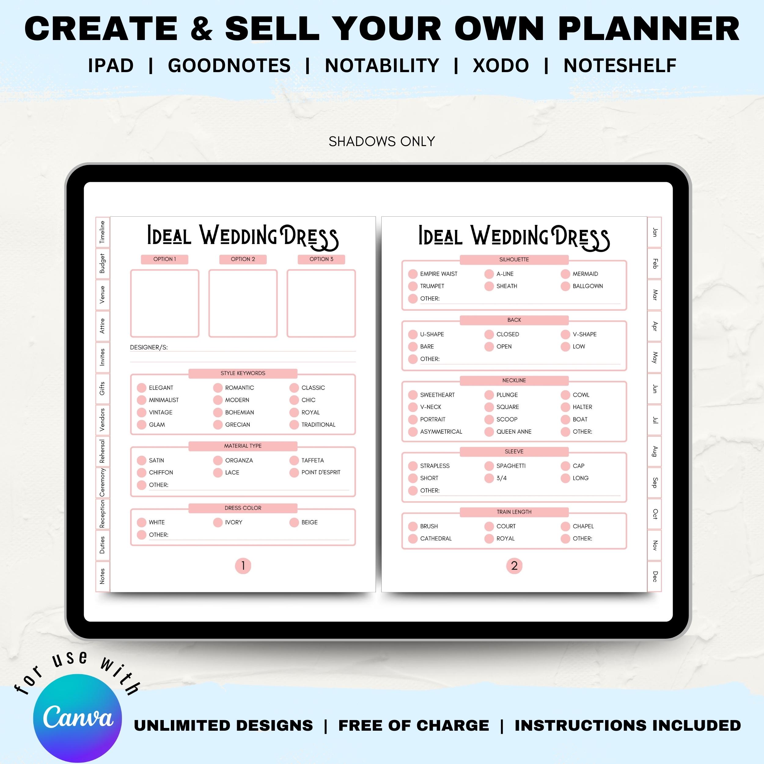 Planner Template: Hyperlinked Digital Planner CANVA Template for Ipad ...
