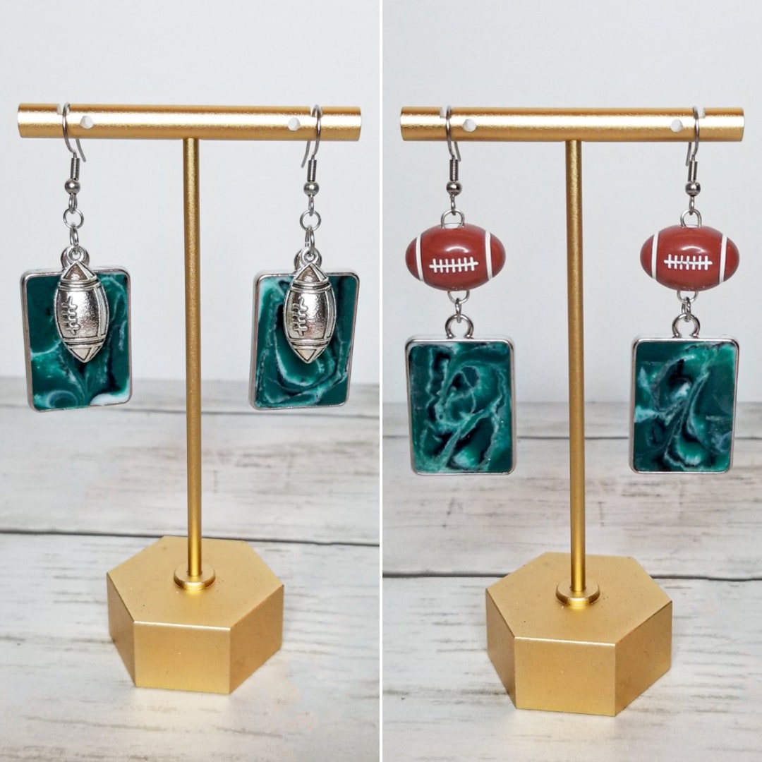 PHILADELPHIA EAGLES - Inspired Resin Earrings, Handmade, Hypoallergenic ...
