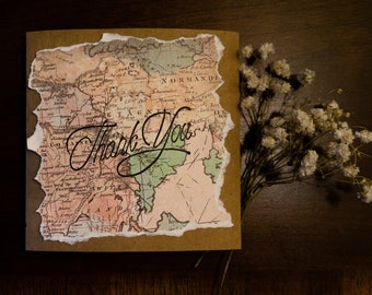 Map Thank You | Etsy