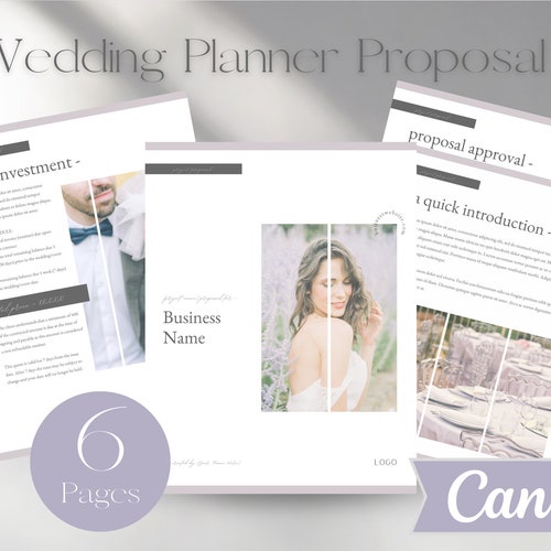 Wedding or Event Planner Proposal Template - Etsy