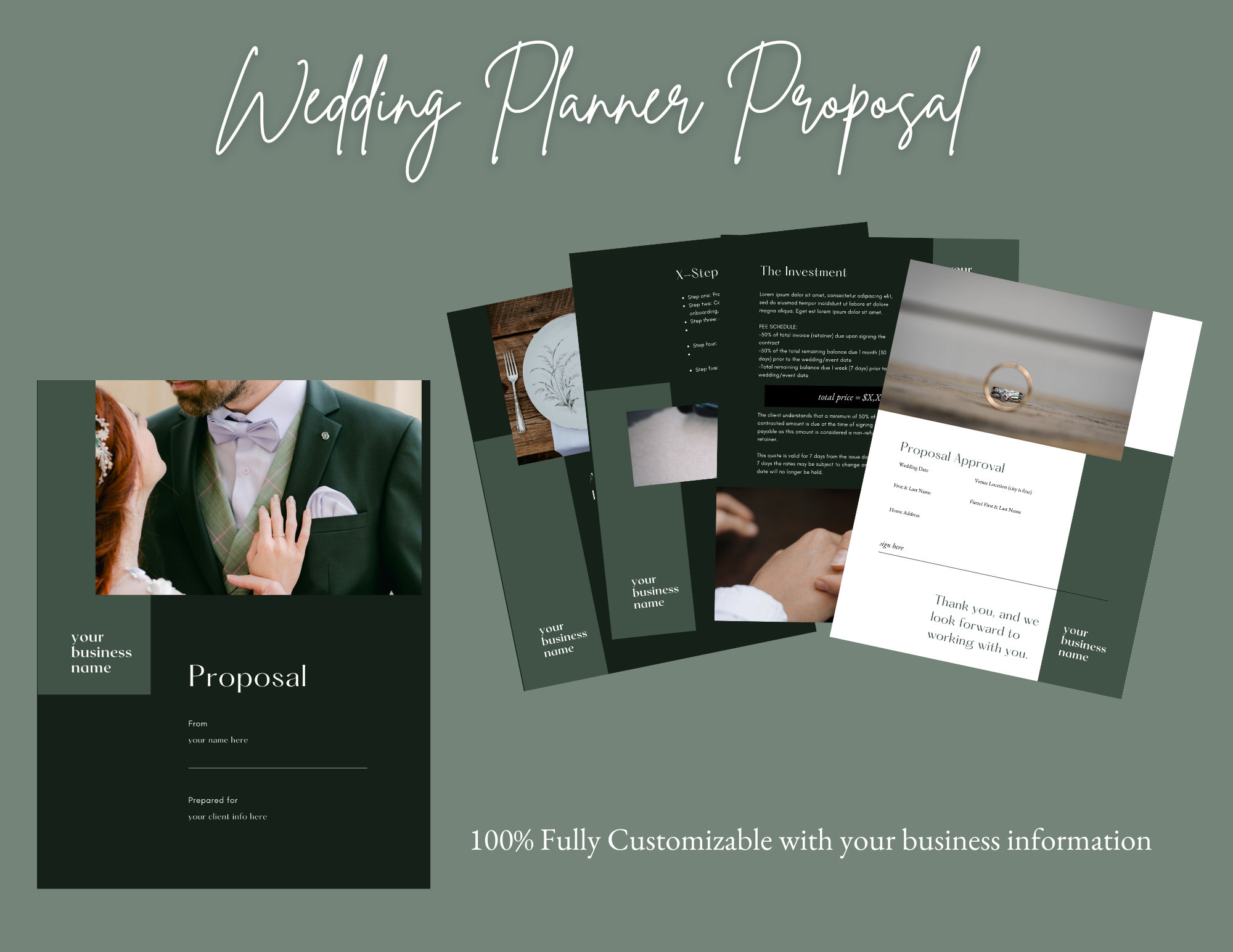 Wedding or Event Planner Proposal Template - Etsy