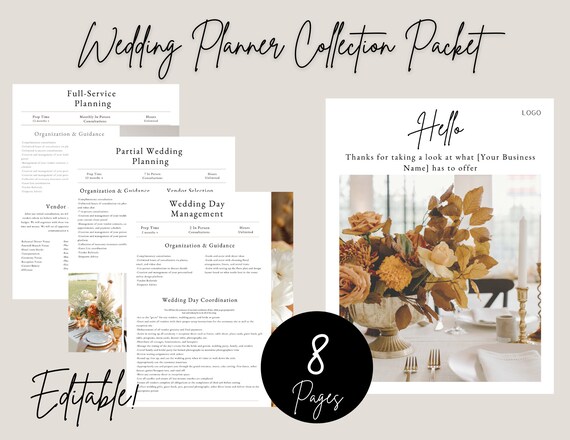 Wedding or Event Planning Collections Magazine Template - Etsy