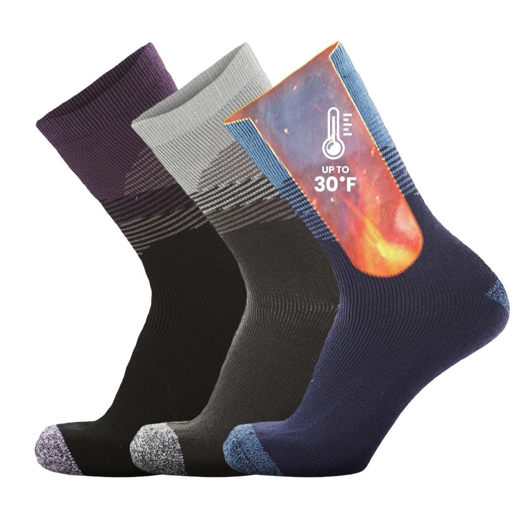 3 Pairs Men's Thick Soft Wool Winter Socks | Warm Cozy Thermal Socks ...