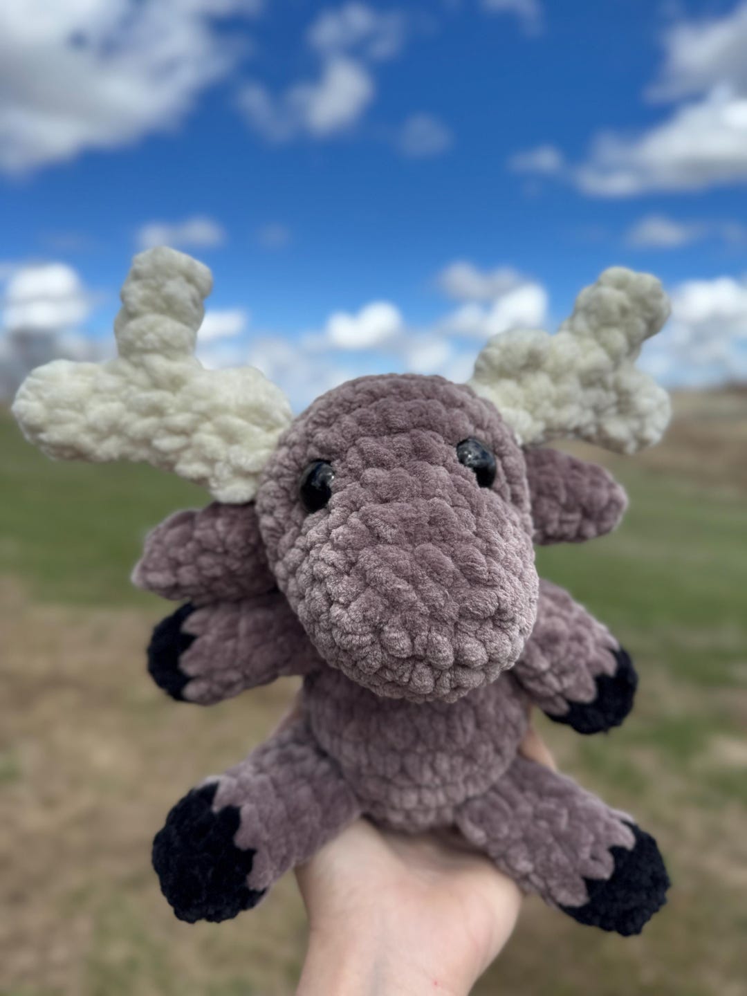 Mini and Jumbo Moose Crochet Plushies | Ready to Ship - Etsy