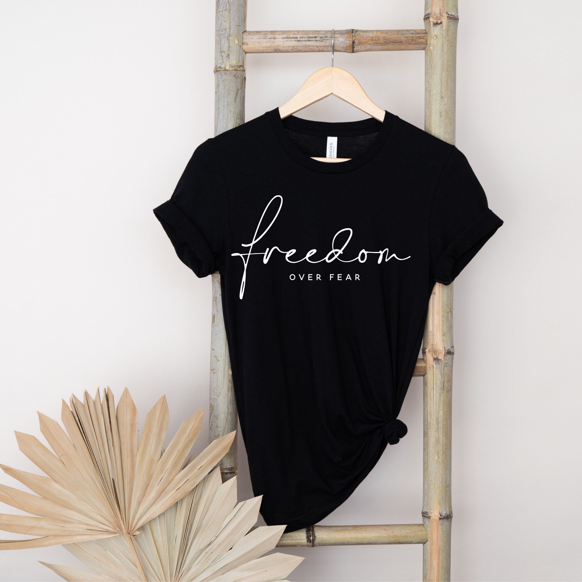 Freedom Over Fear Shirt Mental Health Shirt Strong Woman Tshirt Think ...