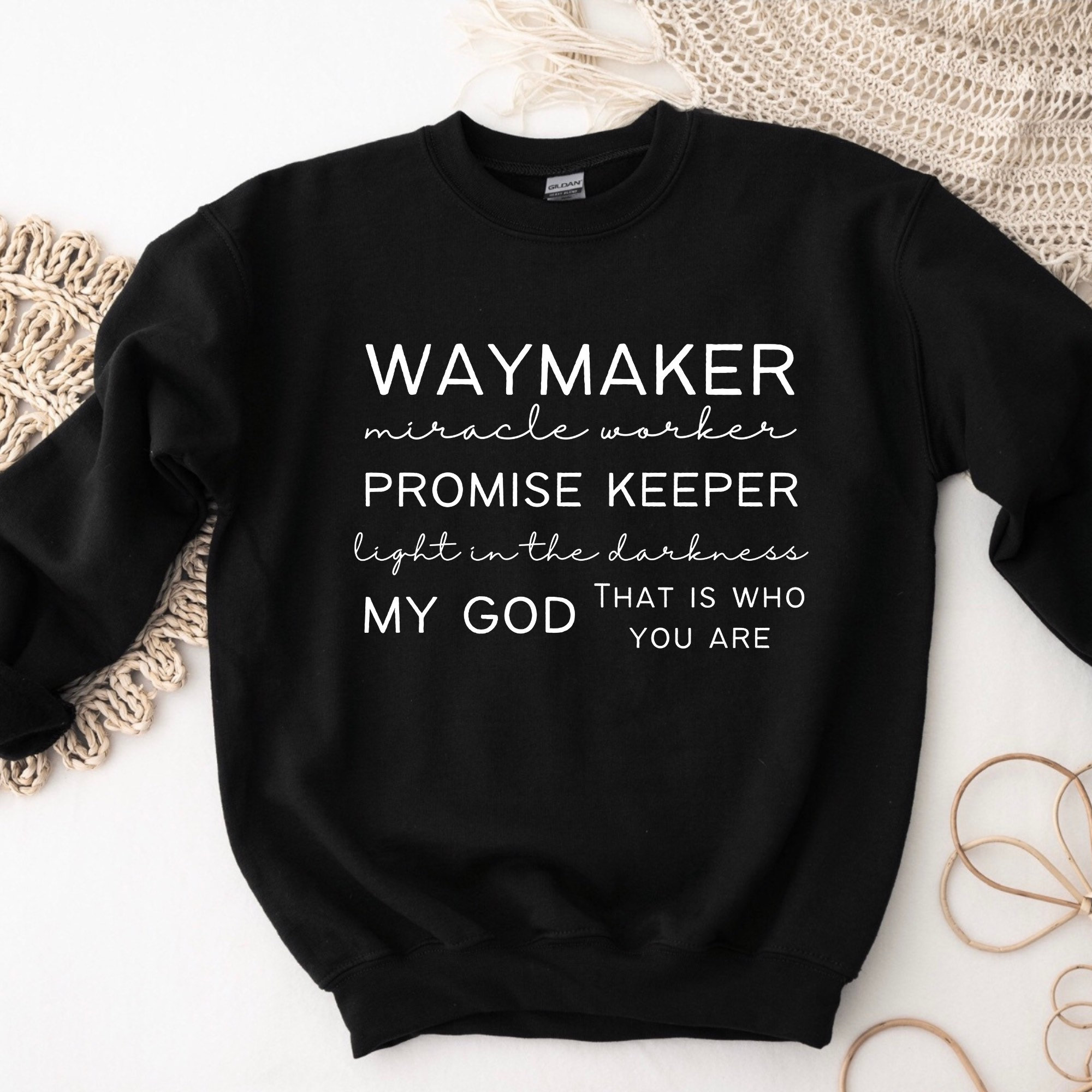 Christian Sweatshirt Waymaker Religious Shirts for Women Bible Verse ...