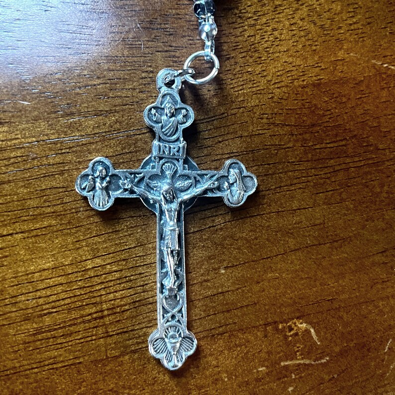 Handmade Ornate Rosary | Wooden Bead | Glass Beads | Catholic ...