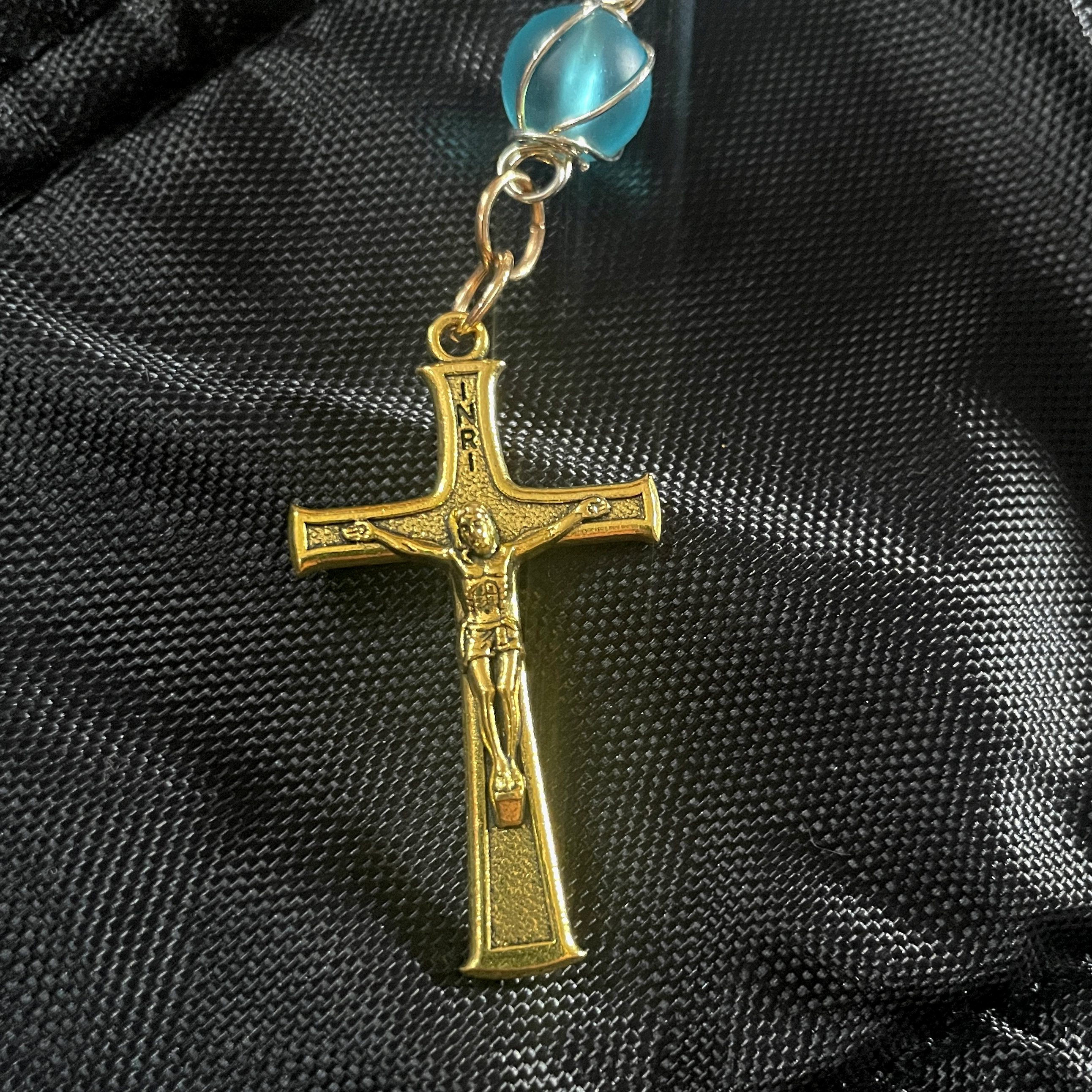 Glass Bead Strung Rosary | Catholic | Jesus Christ | Blessed Virgin ...