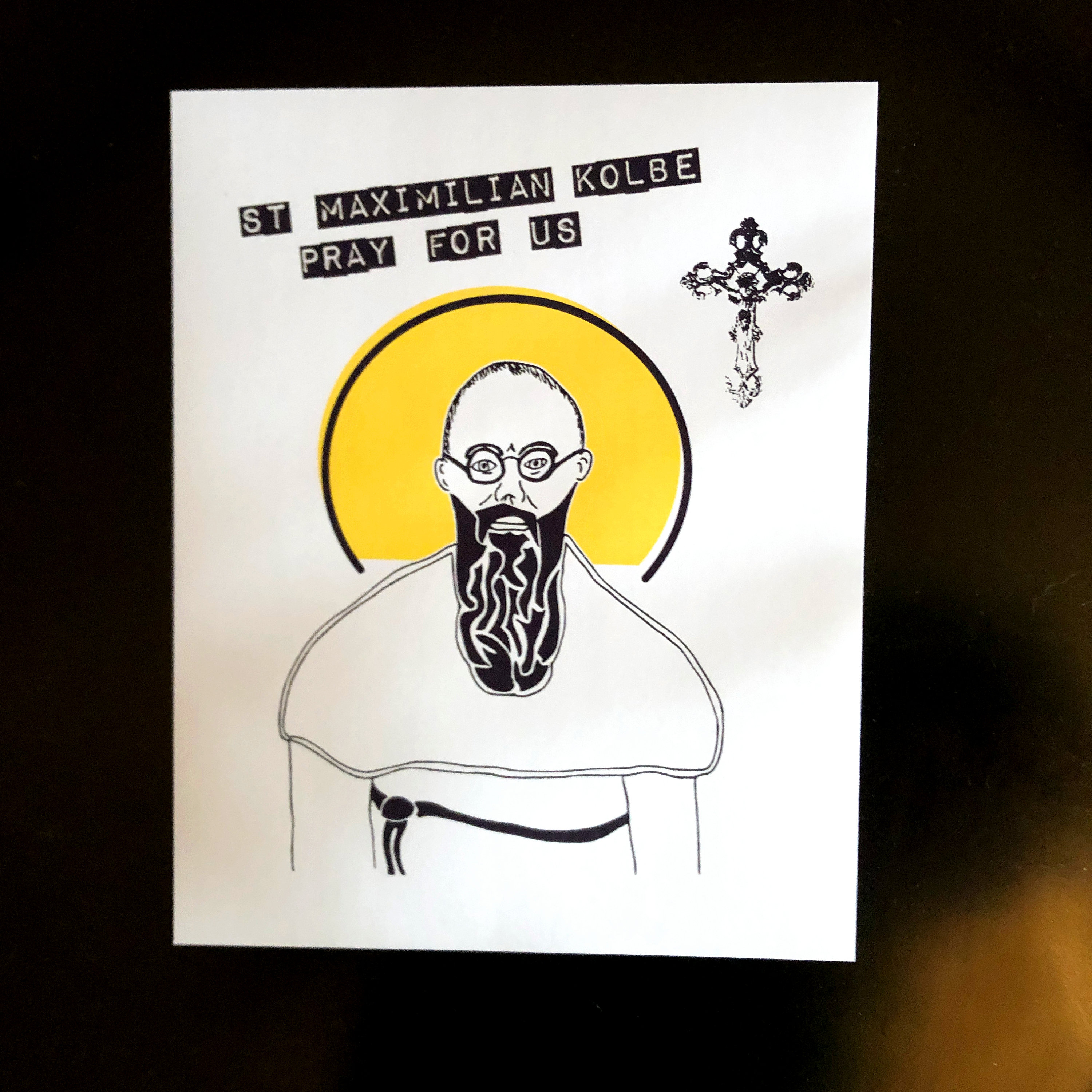 St. Maximilian Kolbe Art Print Saint Print Catholic Art - Etsy