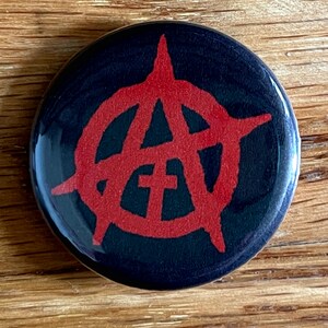 Christian Anarchist Button Set, 1.25" Pinback Buttons, No King but ...
