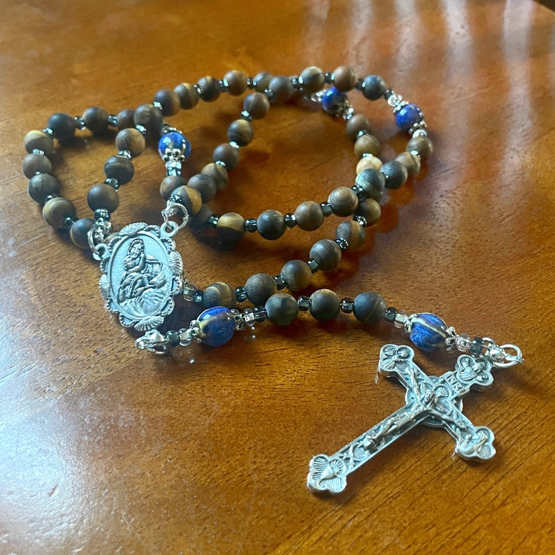 Handmade Ornate Rosary | Wooden Bead | Glass Beads | Catholic ...