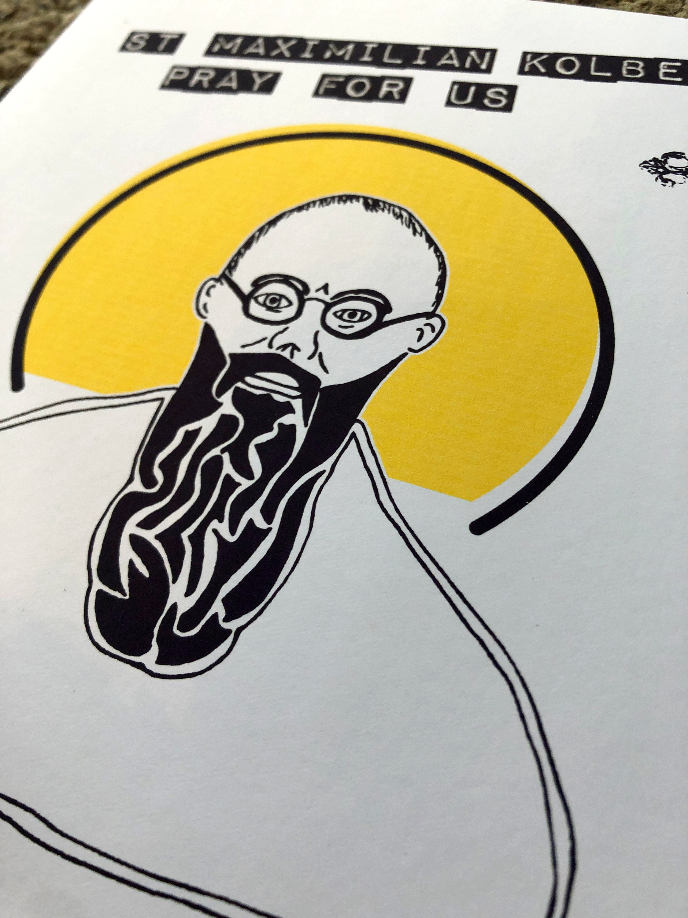 St. Maximilian Kolbe Art Print Saint Print Catholic Art - Etsy