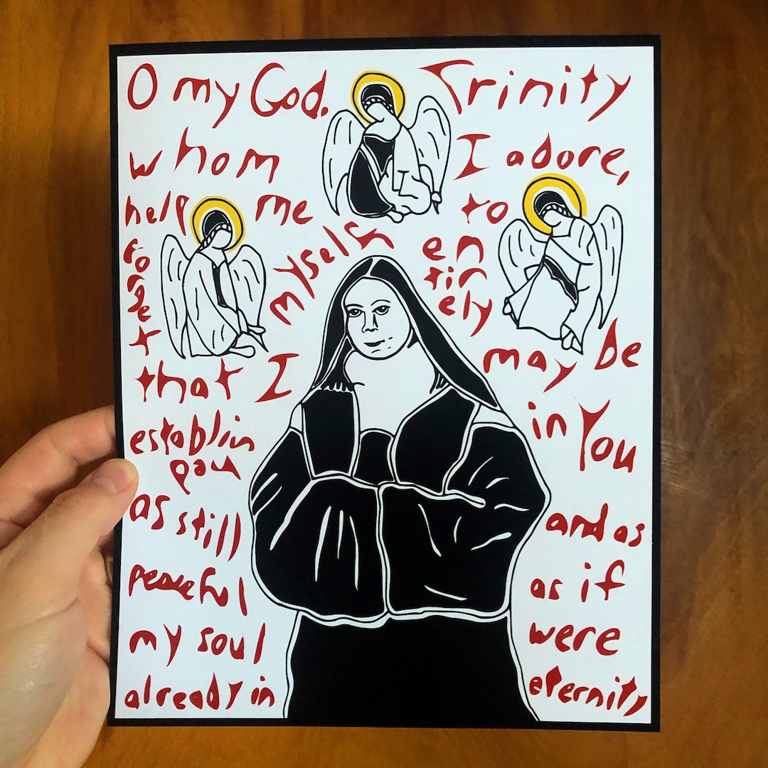 St. Elizabeth of the Trinity Art Print | Saint Print | Catholic Art - Etsy