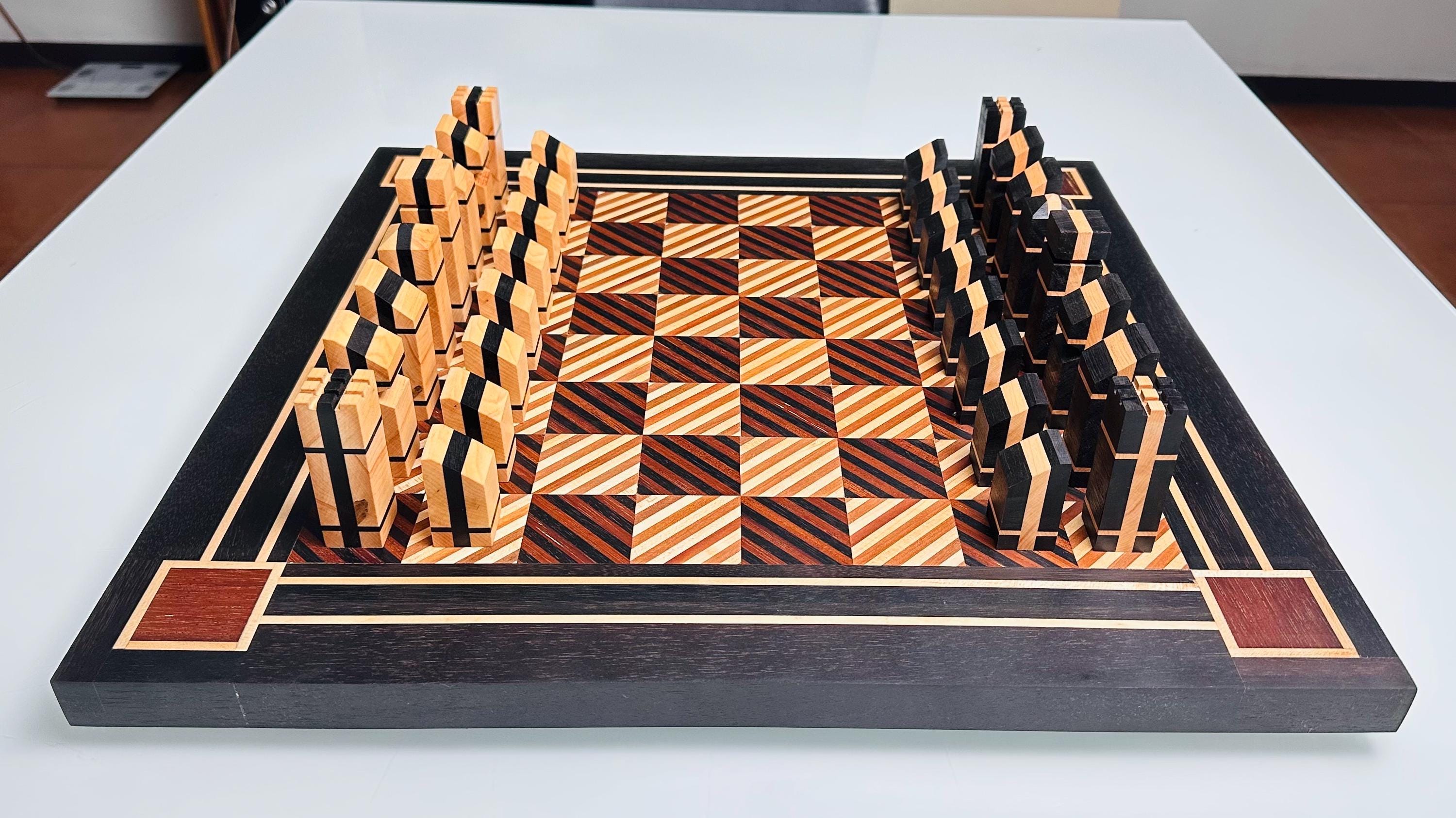 Large Elegant Wooden Chess Board, 55 X 55 X 2,7 Cm - Etsy