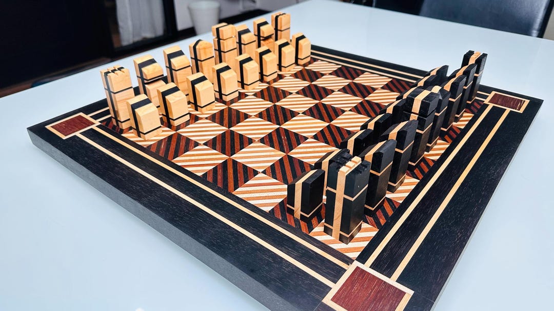 Large Elegant Wooden Chess Board, 55 X 55 X 2,7 Cm - Etsy