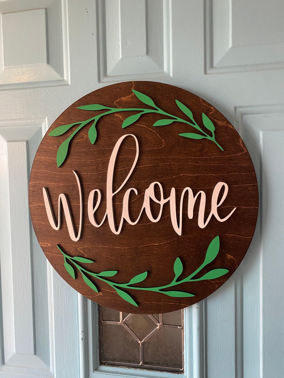 Round Welcome Sign - Etsy